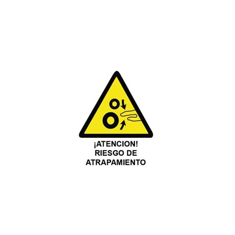 Cartel Pvc 40x30 Riesgo De Atrapamiento