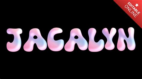 Jacalyn Y2k Liquid Holographic Font Text Effect Generator