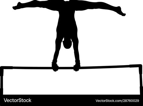 Gymnastics Silhouette Bars Handstand