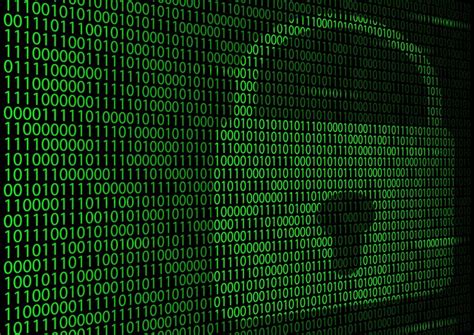 premium vector binary matrix on a black background and lock background