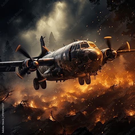 Plane Crash Military Plane Crash The Plane Is On Fire And Smoke Military Aviation Explosion