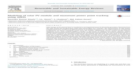 Modeling Of Solar Pv Module And Maximum Power Point Tracking Using