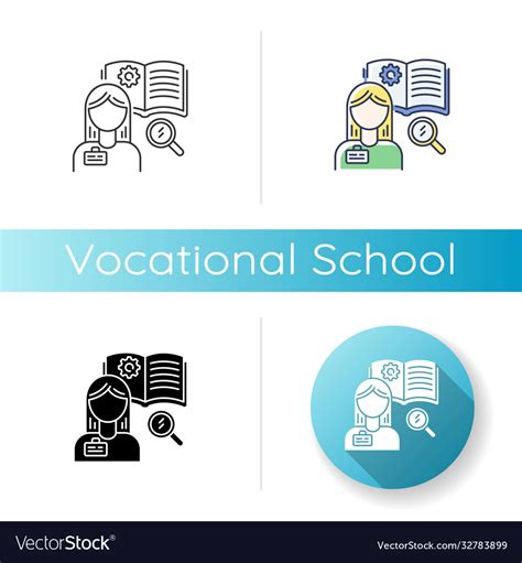 Vocational School Icon Royalty Free Vector Image