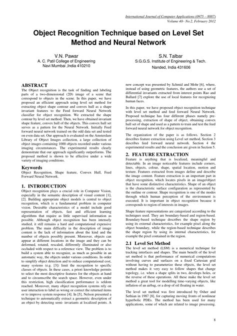 pdf object recognition technique based on level set method and neural