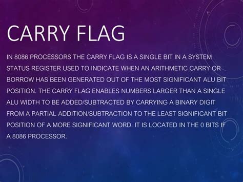 flag register of 8086 pptx operating systems computer software