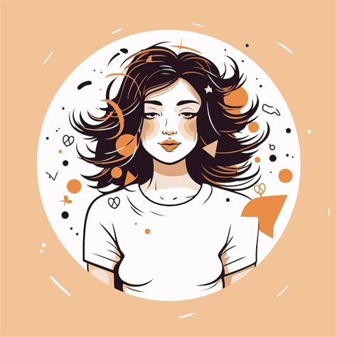 Premium Vector Vector Illustration Of A Beautiful Young Woman With