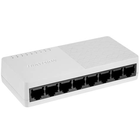Switch Hikvision Ds 3e0108d O 8 Puertos 10 100 Mbps Mdi Mdix Plastico Ds 3e0108d O