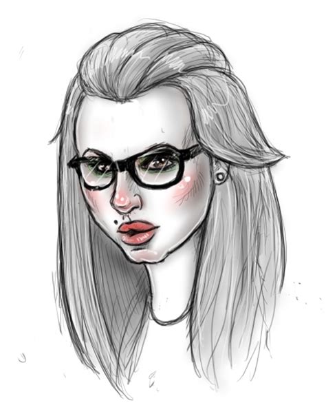 Portrait Of A Hipster Girl By Graphite Dream On Deviantart