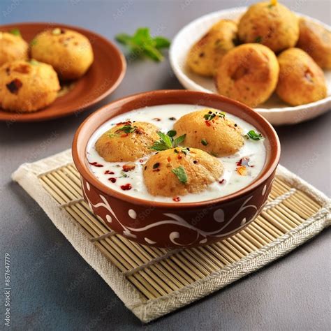 Indian Popular Food Dahi Vada Also Called Dahi Bhalla Dahi Bhalle Or