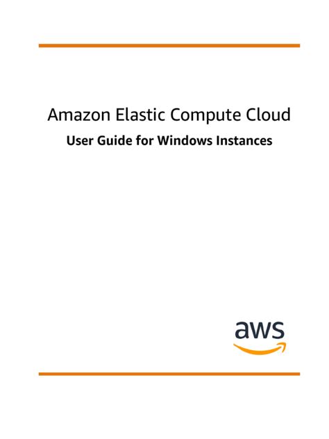Amazon Elastic Compute Cloud User Guide For Windows Instances Pdf Computer Network Ip Address