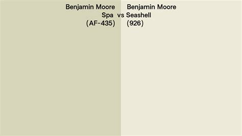 Benjamin Moore Spa Vs Seashell Side By Side Comparison