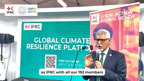 Cop27 The Ifrc Launched The Global Climate Resilience Platform To