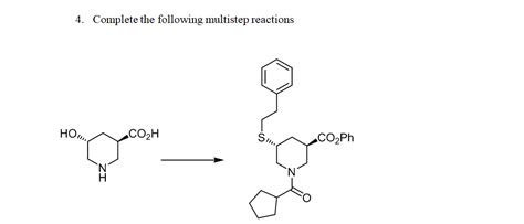 Solved Complete The Following Multistep Reactions Chegg