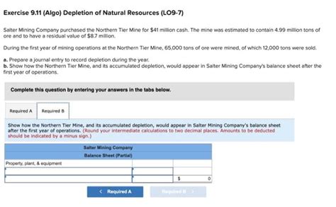 Solved Exercise 911 Algo Depletion Of Natural Resources