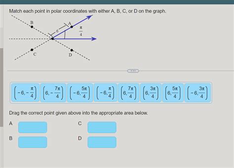 Solved Match Each Point In Polar Coordinates With Either Chegg