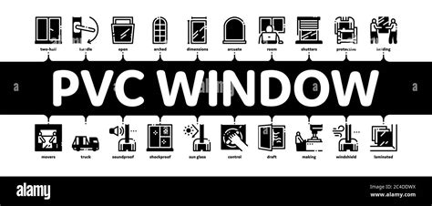 Pvc Window Frames Minimal Infographic Banner Vector Stock Vector Image And Art Alamy