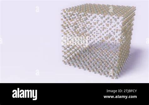 Abstract Molecular Cube Structure With Subtle Movement Seamless Loop