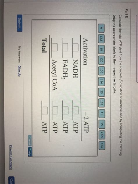 Solved Calculate The Total Atp Yield From The Complete