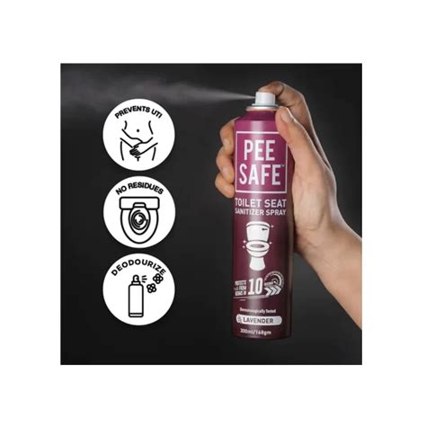 Pee Safe Toilet Seat Sanitizer Spray Lavender 300 Ml Cureka