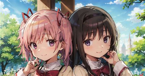 魔法少女まどかマギカ Twitter1000フォロー突破記念まどほむ Kwgのイラスト Pixiv