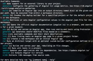 Angular CLI Commands Ng Help Angular Awesome