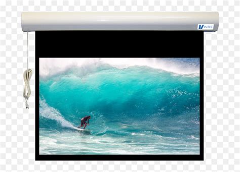 Motorized Versatile Curl Free Projection Screen Wall 배경 화면 서핑 Hd