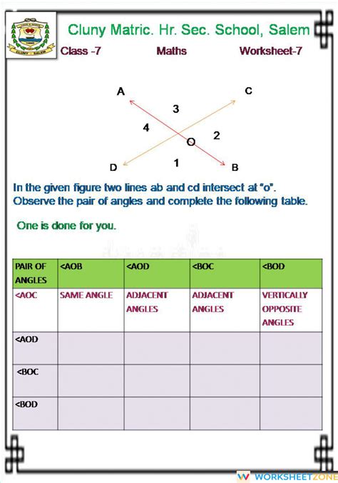 Class 7 Math Worksheet 7 Worksheet Zone