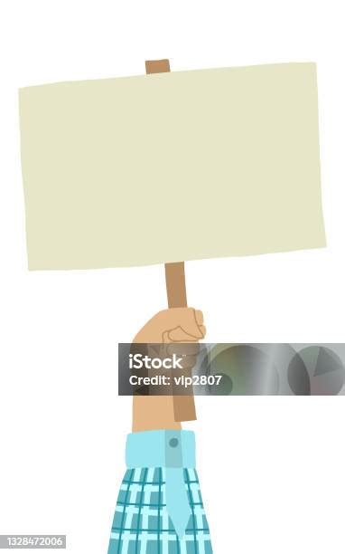 Demonstrasi Protes Revolusi Dengan Poster Penober Tangan Ilustrasi Stok Unduh Gambar Sekarang