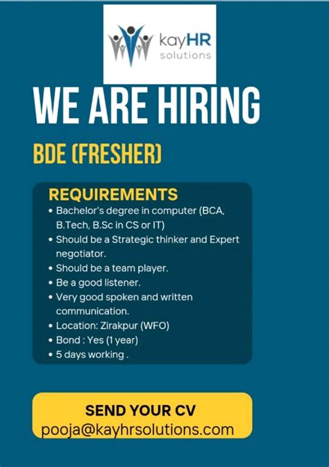 Pooja Saxena On Linkedin Hiring Fresher Immediatehiring