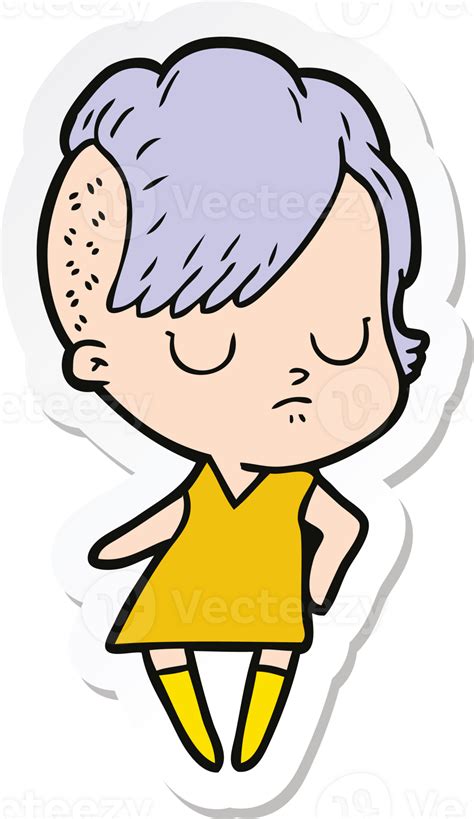 Sticker Of A Cartoon Woman 45214445 Png