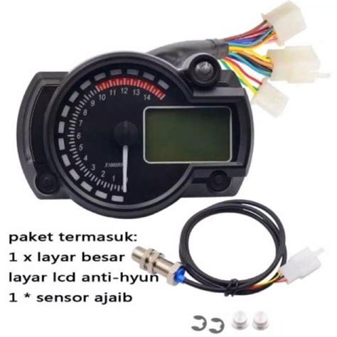 Jual SPIDOMETER SPEEDOMETER DIGITAL MODEL KOSO RX RX N SET SOKET DAN SENSOR KECEPATAN PNP