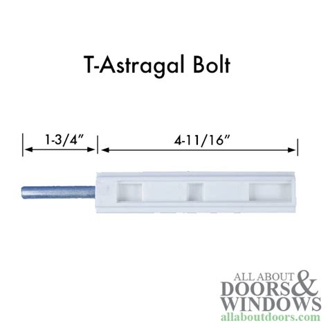 T Astragal Flush Bolt Rod Plastic