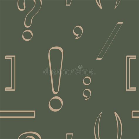Seamless Pattern With Punctuation Marks Stock Vector Illustration Of
