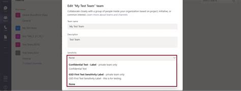 enable sensitivity label for groups sites and teams global sharepoint