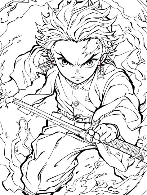 28 Dibujos De Demon Slayer Para Colorear Gratis E Imprimible