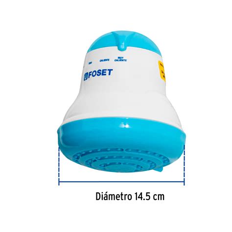 Regadera eléctrica de 4 temperaturas 5 3 4 Azul Foset