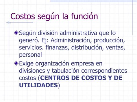 Ppt Notas Curso Nivelatorio De Costos Clasificaci N De Los Costos Powerpoint Presentation Id