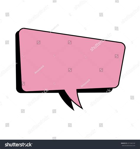 Pink Speech Bubble Dialog Comic Stock Vector Royalty Free 631346144