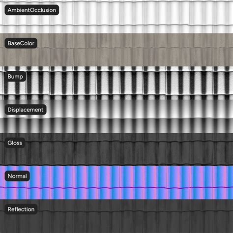 Concrete Roof Tiles Texture Orange Poliigon