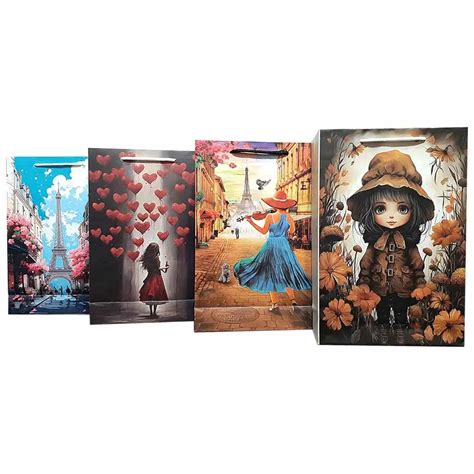 خرید ساک دسته دار کادویی طرح فانتزی سایز 17 × 26 سانتی متر A5