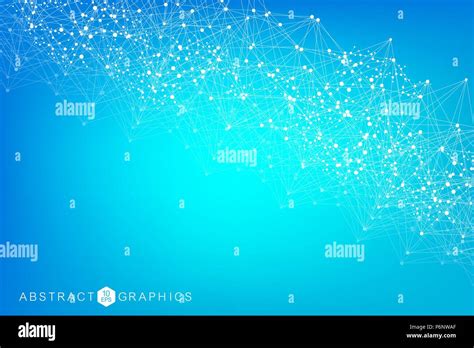 Structure Molecule And Communication Dna Atom Neurons Abstract Polygonal Structure With