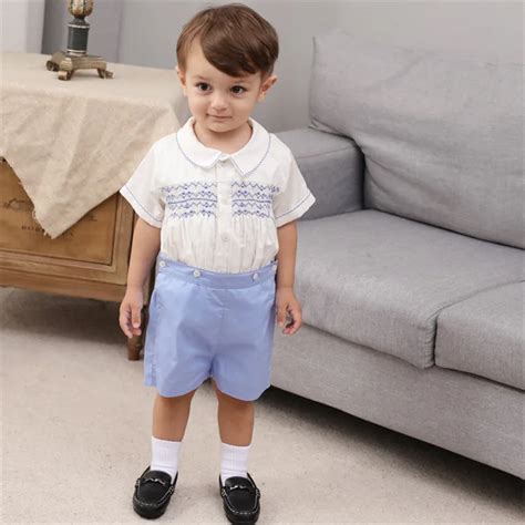 Коллекция года Новое поступление летняя одежда на крещение мальчика хлопковая качественная