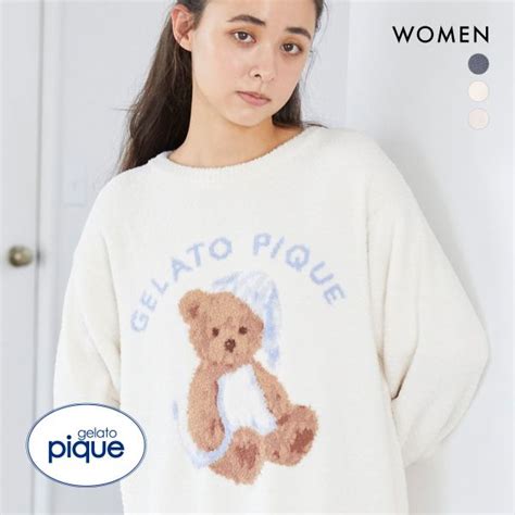 【楽天市場】ジェラートピケ Gelato Pique レディース Good Night Bear ジャガードワンピース ジェラピケ パジャマ