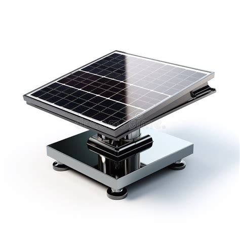 Solar Panels Isolated On White Background Generative Ai Stock