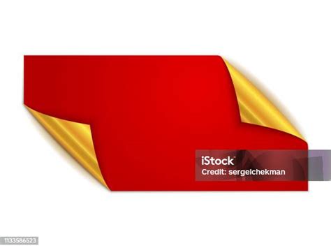 빨간색 정사각형 종이 스티커입니다 벡터 일러스트입니다 0명에 대한 스톡 벡터 아트 및 기타 이미지 0명 3차원 형태 가격 Istock