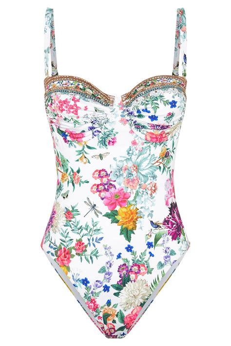 Ruched Cup Underwire One Piece Swimsuit Camilla Marissa Collections
