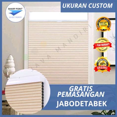 Jual Custom Tirai Gulung Honeycomb Blind Roller Blind Semi Blackout 80