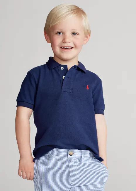 The Iconic Mesh Polo Shirt In Blue Ralph Lauren® Hk