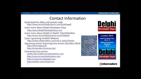Oct 17 2pm Caching Updates With Firedac Youtube