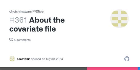 About The Covariate File · Issue 361 · Choishingwanprsice · Github